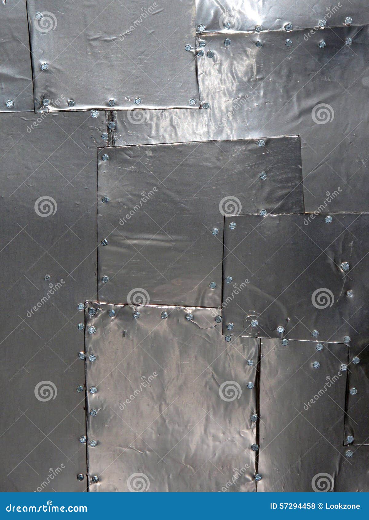 Shiny Metal Patchwork Abstract. Stock Photo - Image of fasteners, edges ...
