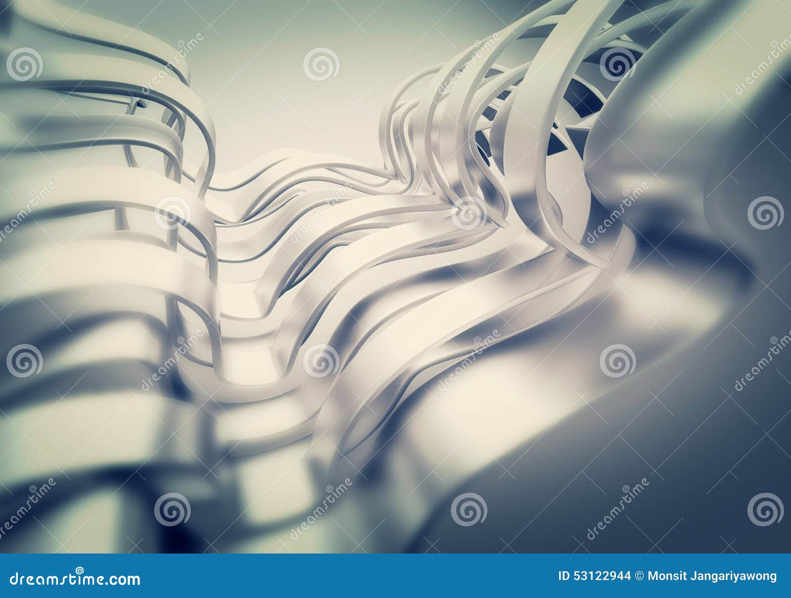 Shiny Metal Plate Wave Abstract Background Stock Illustration ...