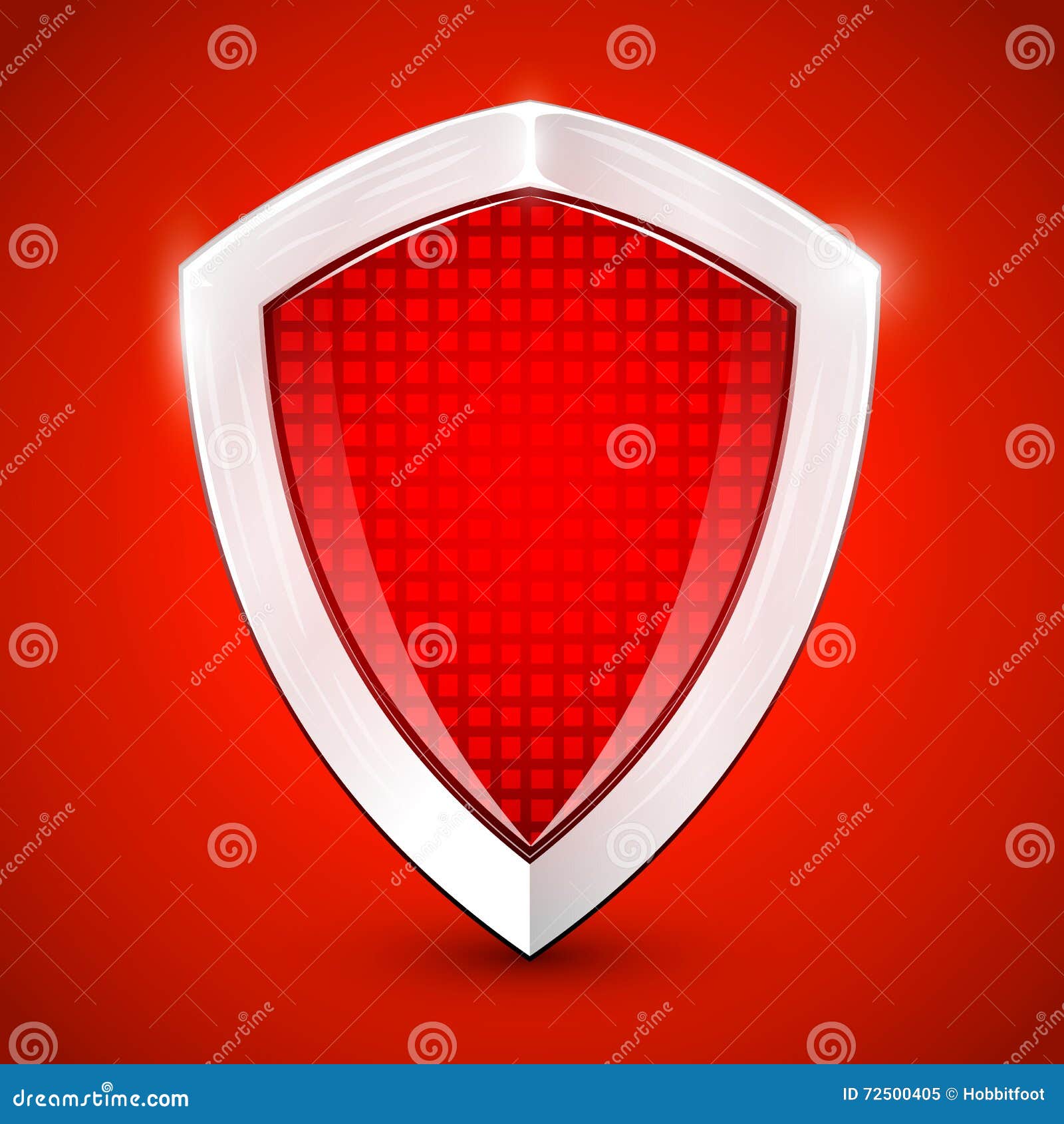 Shiny Metal Red Shied. Protection Concept Stock Vector - Illustration ...