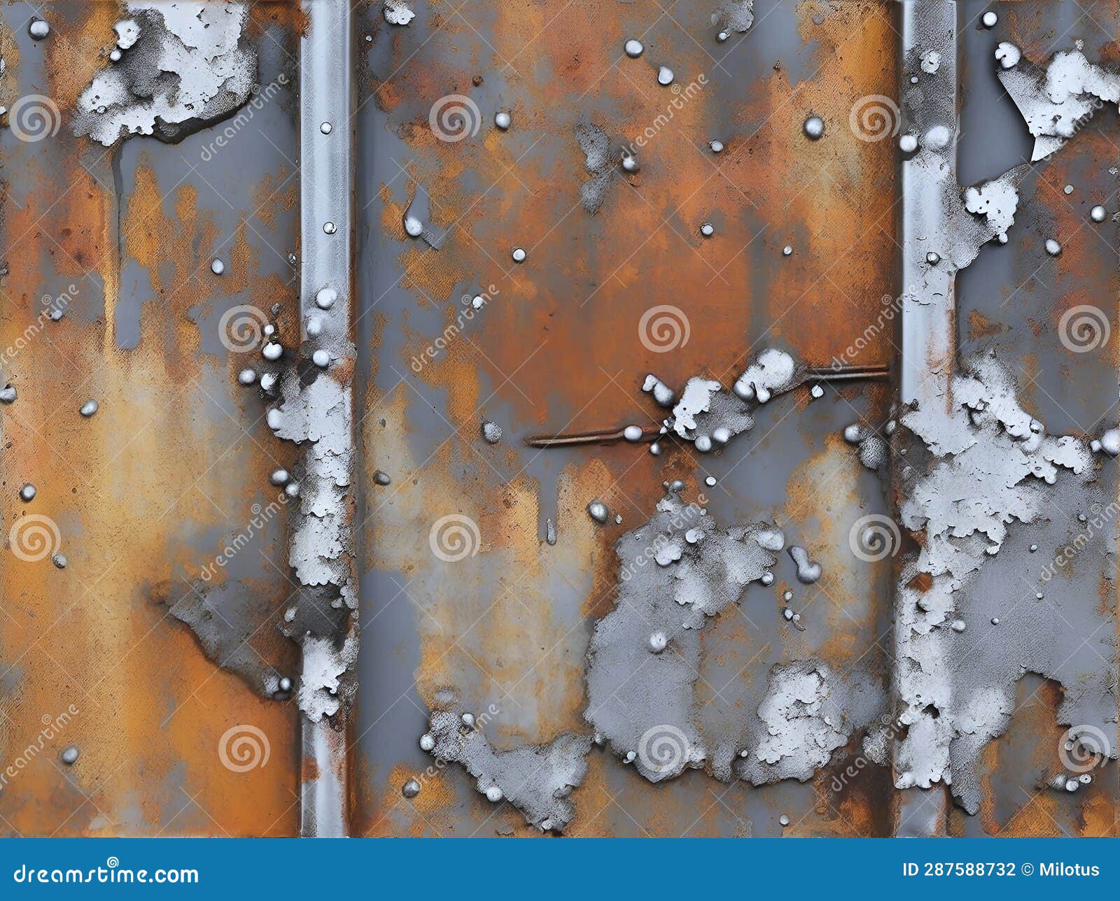 Shiny Metal and Rusty Ai Background Stock Illustration - Illustration ...