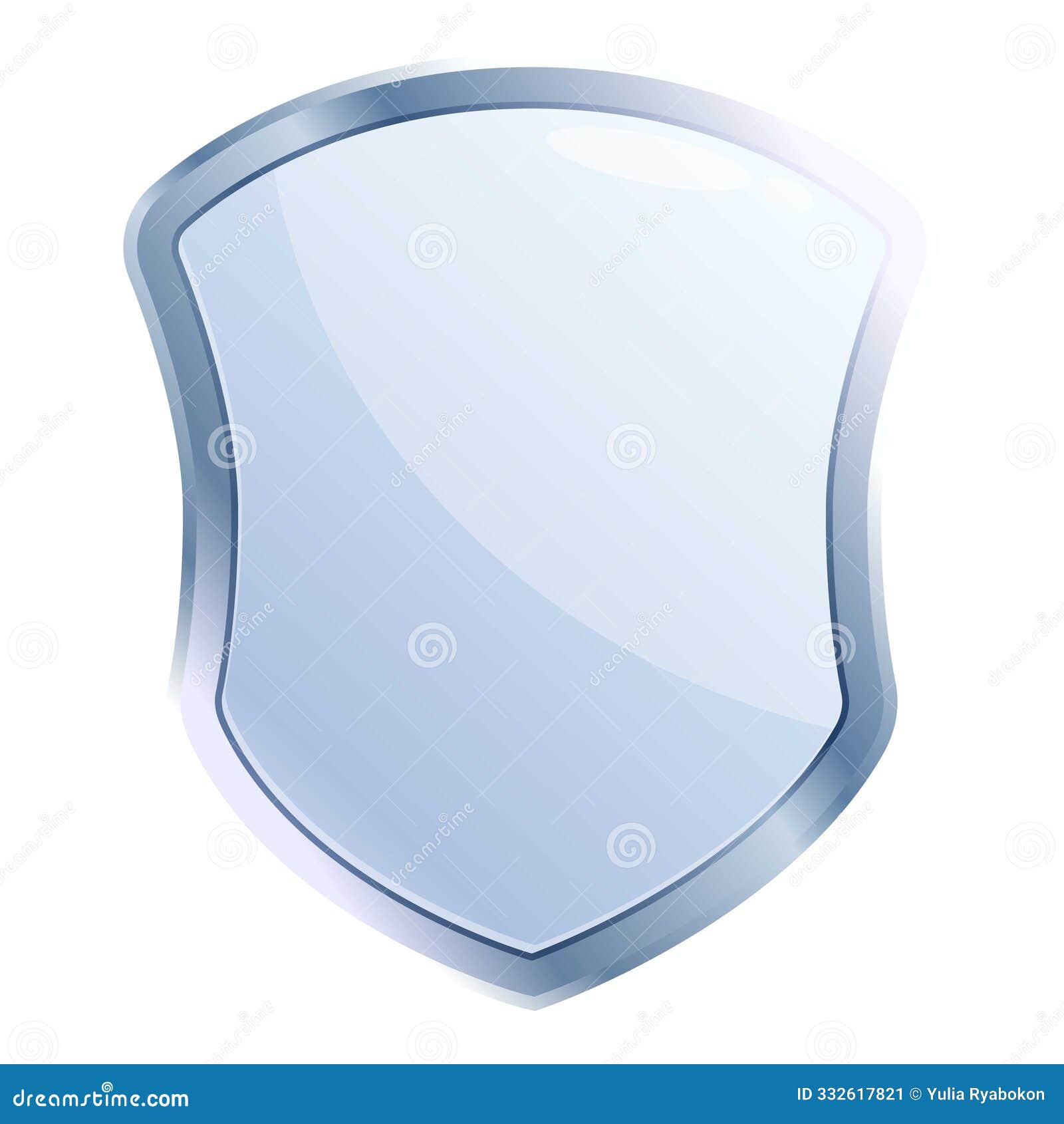 Shiny Metal Shield Providing Protection with Copy Space Stock ...