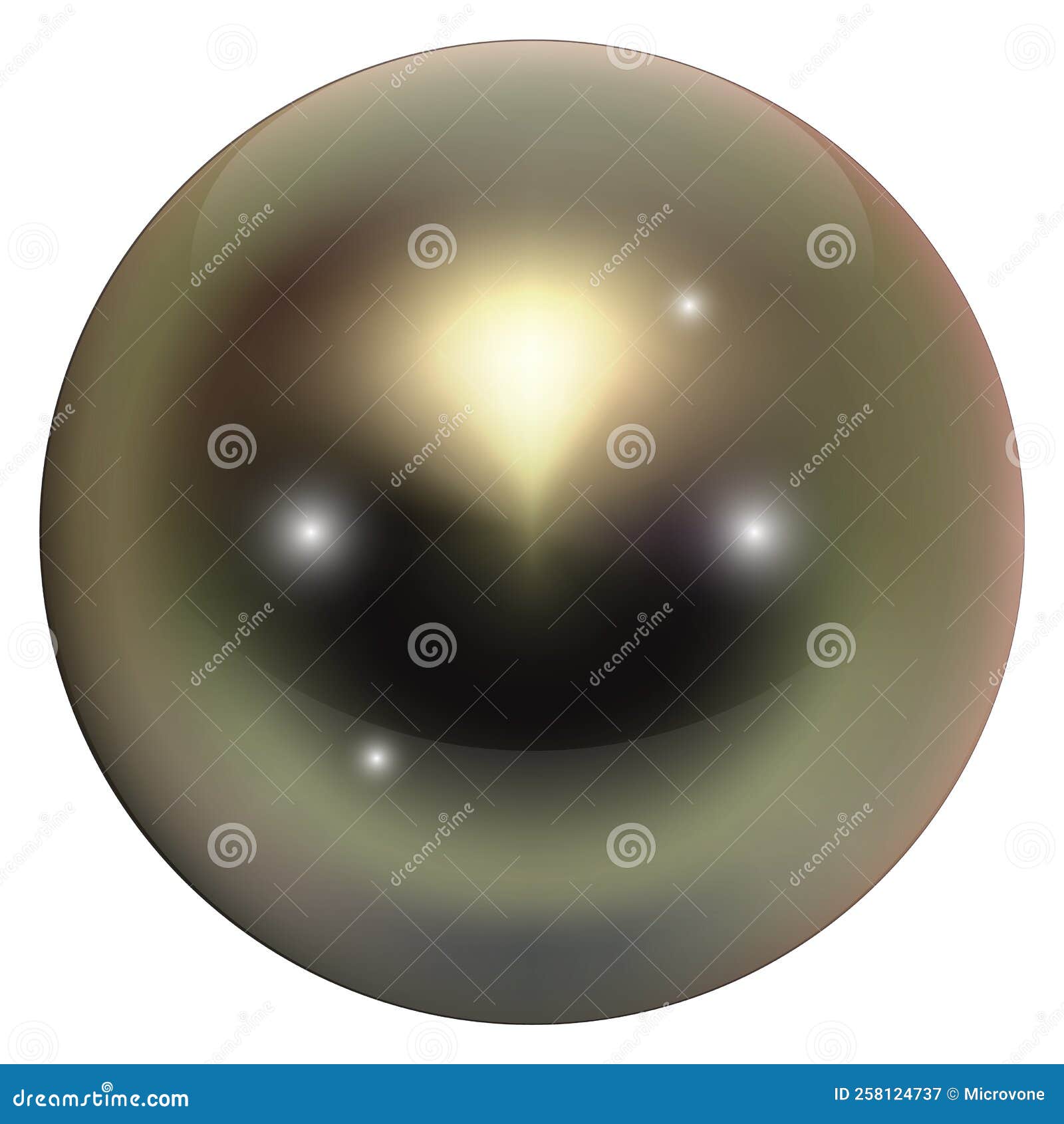 Shiny Metal Sphere. Glossy Realistic Shell Pearl Stock Vector ...