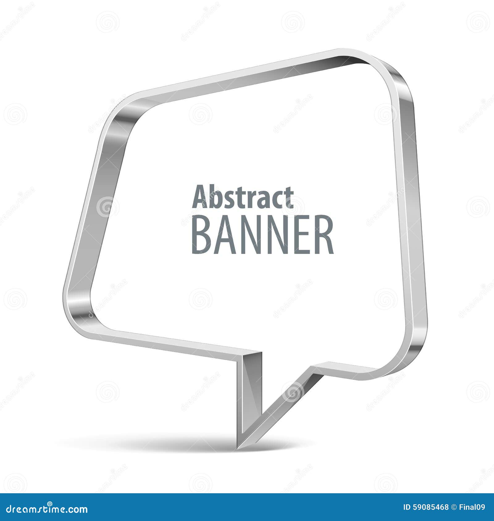 Shiny Metal Vector Speech Bubble. Eps 10 Stock Vector - Illustration of ...