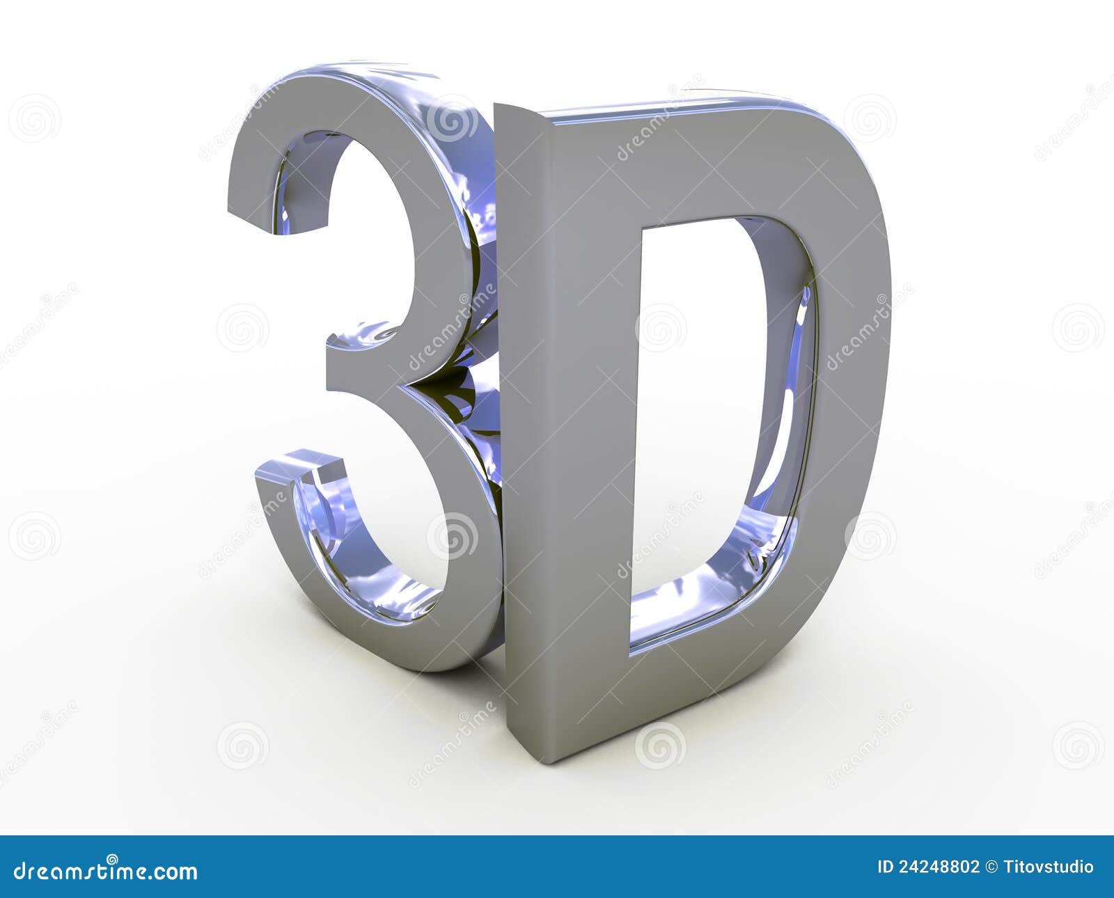Shiny metallic 3d word stock illustration. Illustration of brushed ...