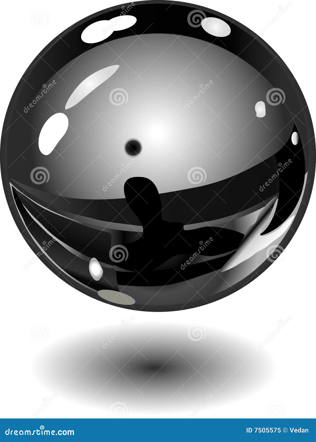 Shiny metallic ball stock vector. Illustration of metal - 7505575