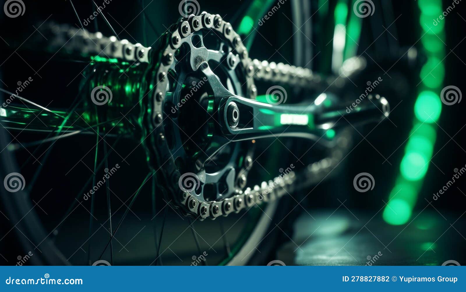 Shiny Metallic Bicycle Gear in Close Up Motion, Speeding on Wheel ...