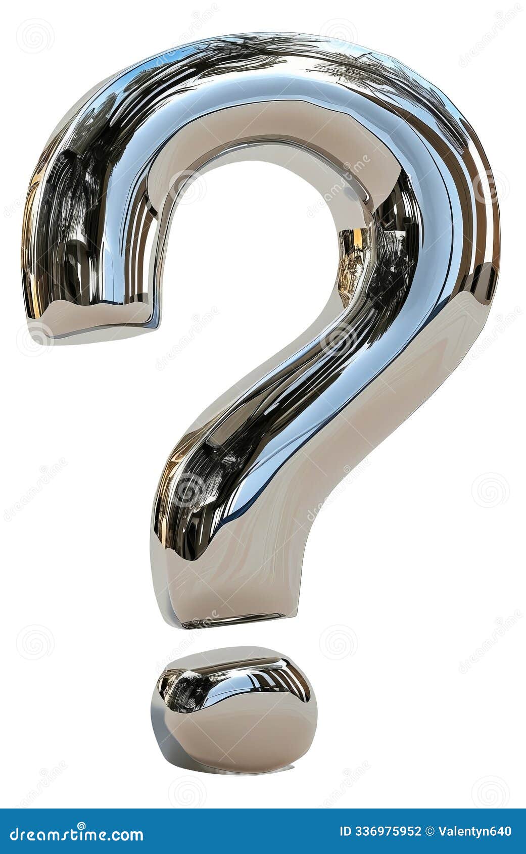 A Silver Question Mark on Transparent Background Stock Illustration ...