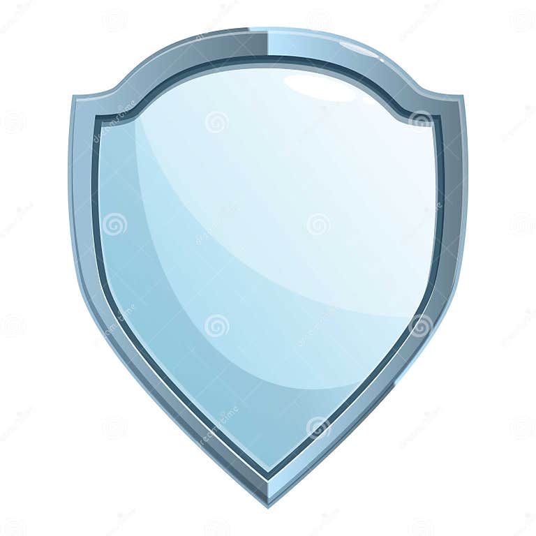 Shiny Metallic Shield Providing Protection Stock Illustration ...