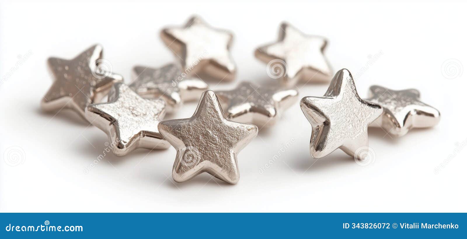 Shiny Metallic Stars on White Background: a Modern Symbol of Excellence ...