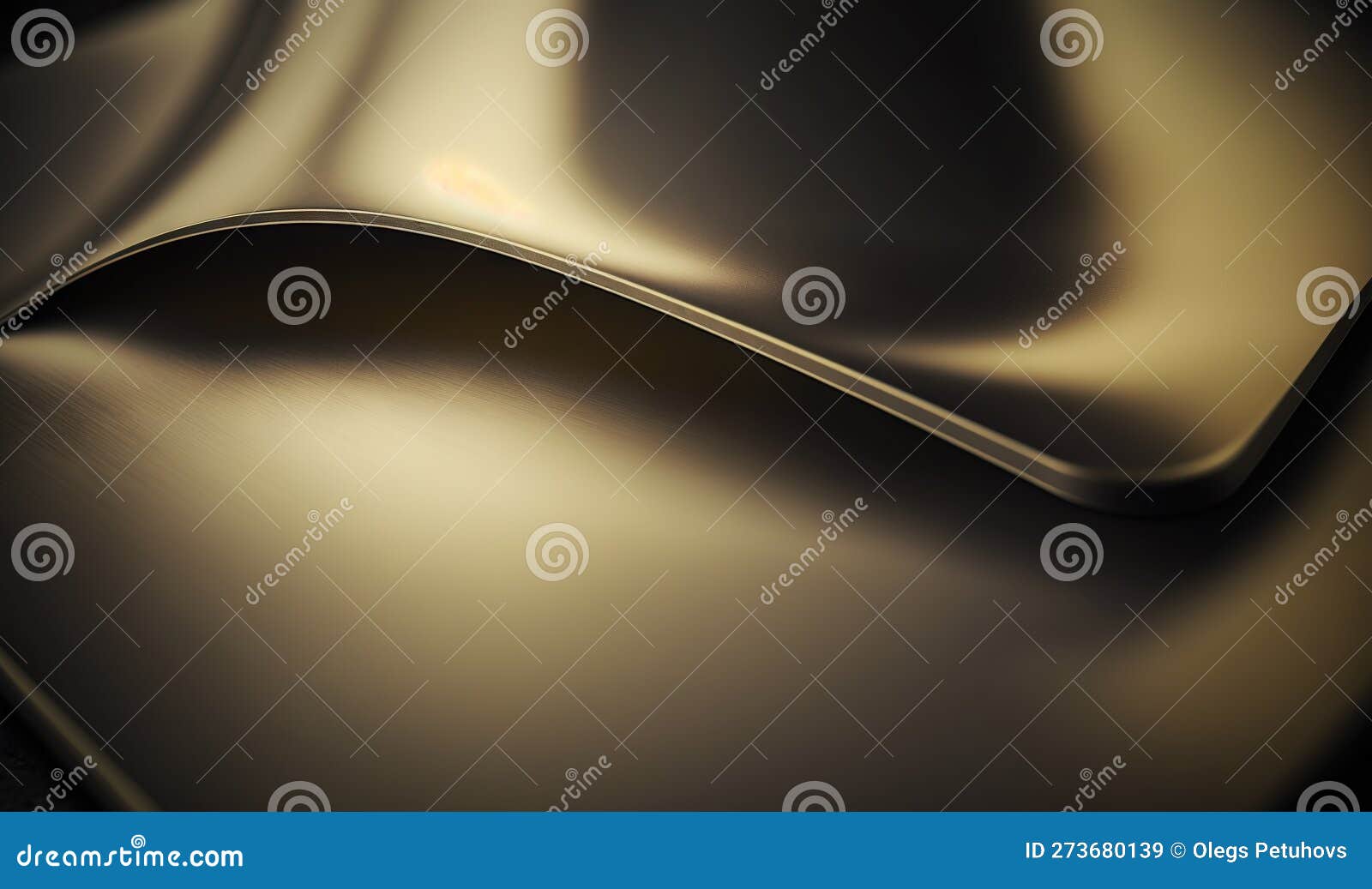 A Shiny Metallic Surface with a Curved Corner in the Middle of it and a ...