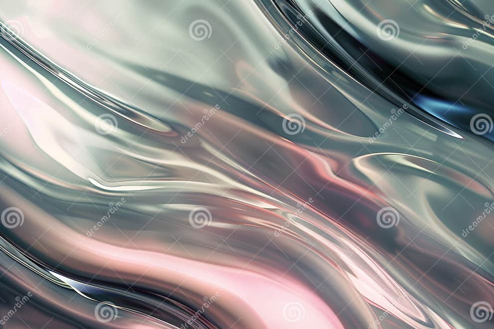 A Shiny, Metallic Surface with a Wave Pattern Stock Illustration ...