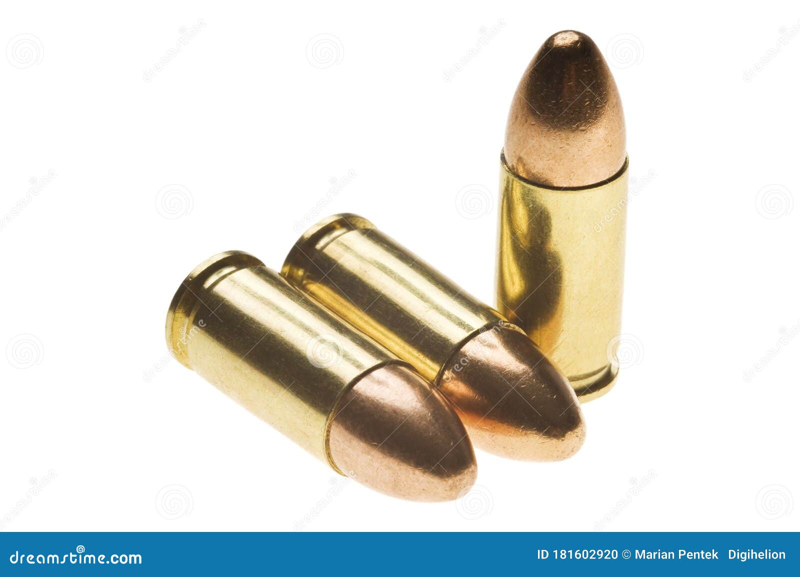 Shiny 9 Mm Caliber Bullets. Close-up of a 9mm Full Metal Jacket Ammo ... Shiny 9 Mm Caliber Bullets. Close-up of a 9mm Full Metal Jacket Ammo ...