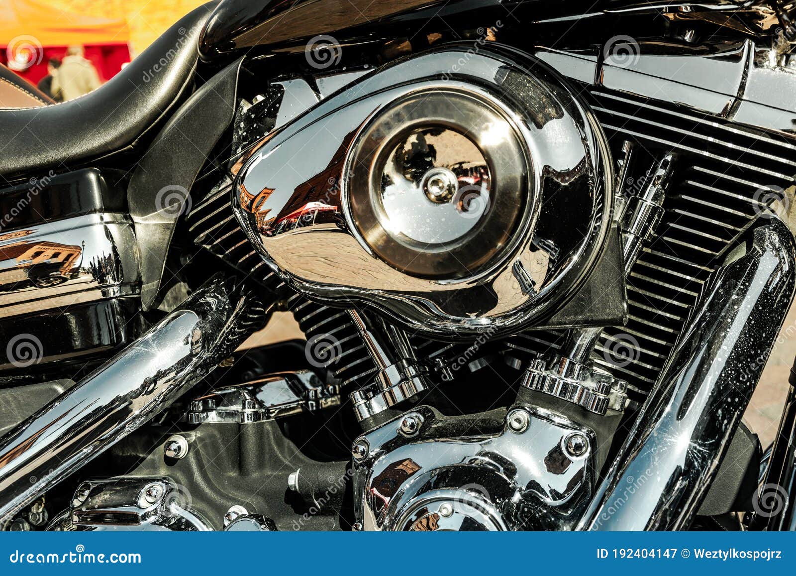A Shiny Motorcycle Engine Close Up Stock Image - Image of automotive ...