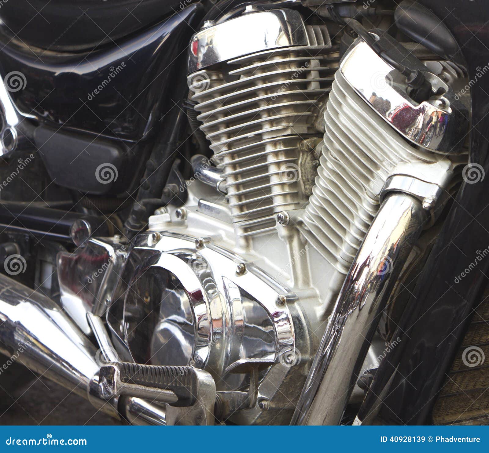 Shiny motorcycle engine stock image. Image of metallic - 40928139