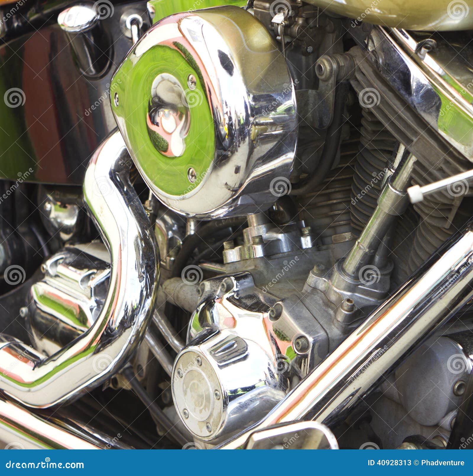Shiny motorcycle engine stock image. Image of chrome - 40928313