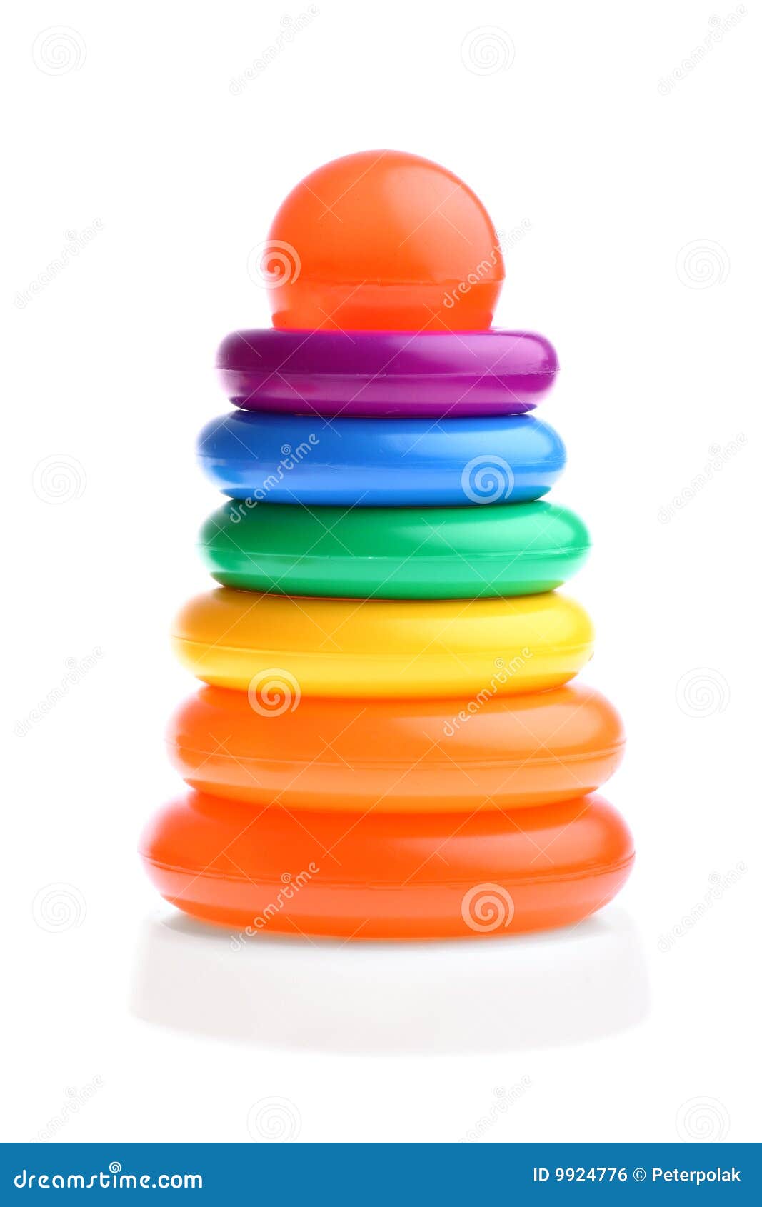 Shiny Multi-coloured Plastic Stacking Rings Toy Stock Photo - Image of ...