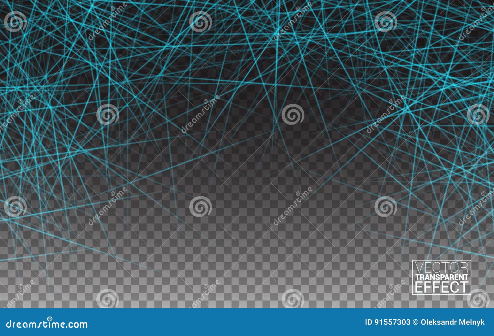 Shiny Neon Blue Line Realistic Design Elements. Effect on Isolated ...