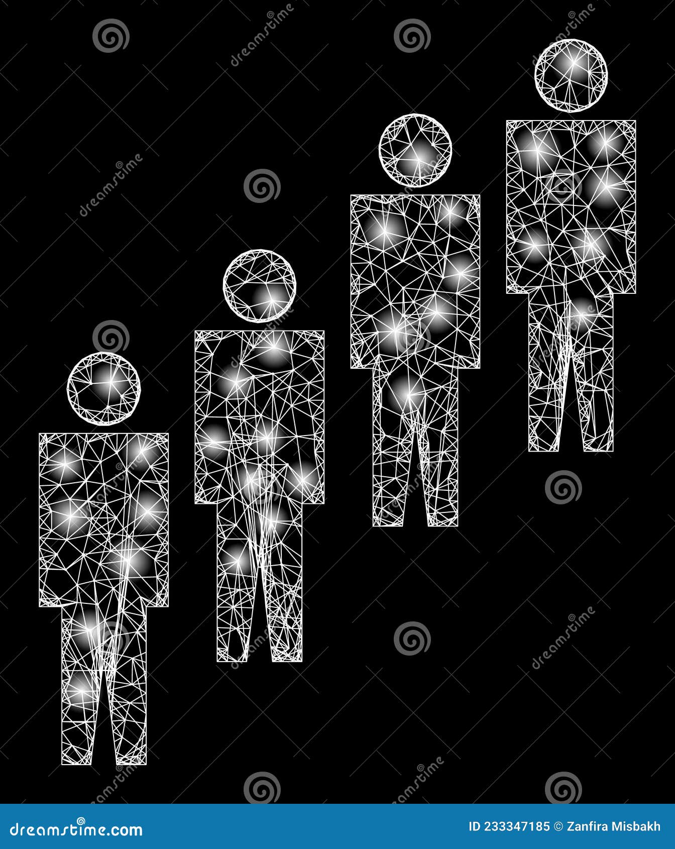 Shiny Net Mesh People Queue with Glare Spots Stock Vector ...