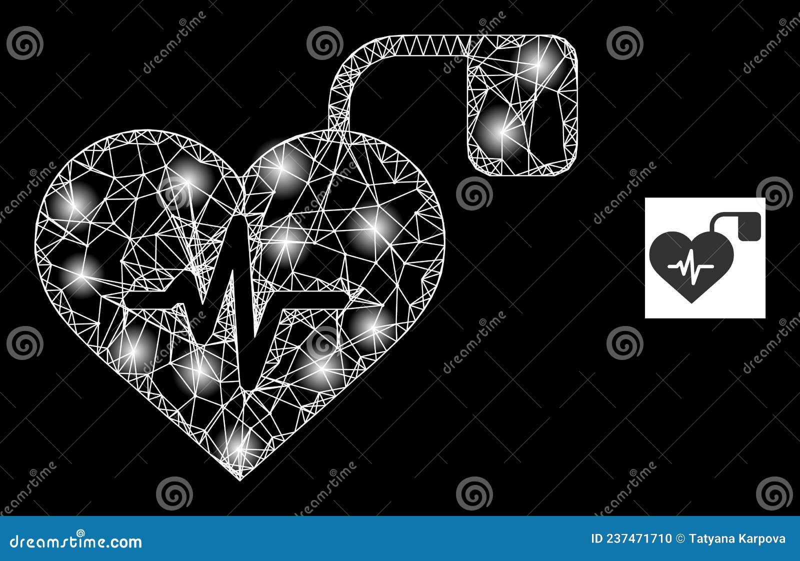 Pulse Pacemaker Icon Round Bubble Collage Cartoon Vector ...