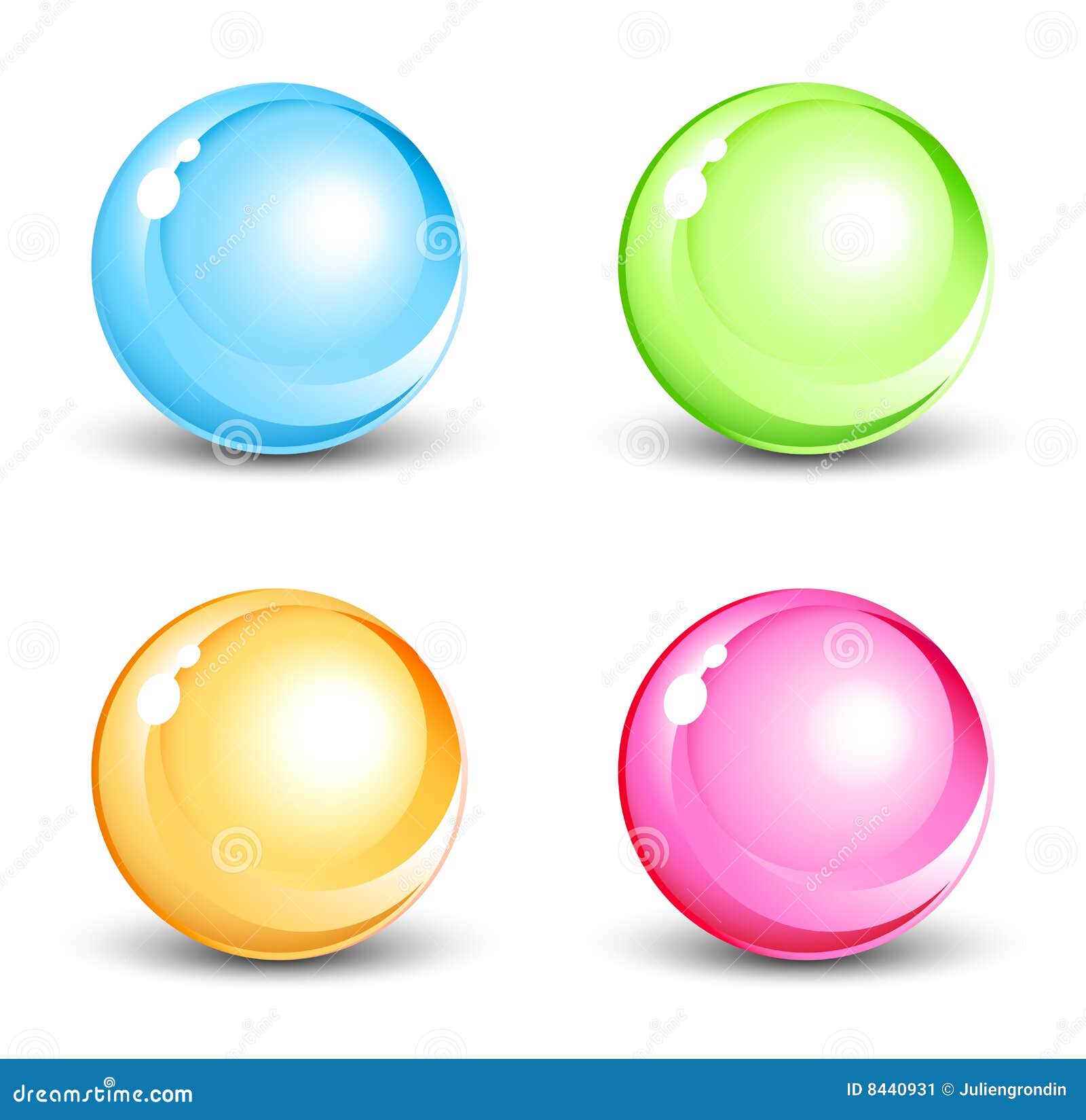 Shiny orbs stock vector. Illustration of ball, colored - 8440931