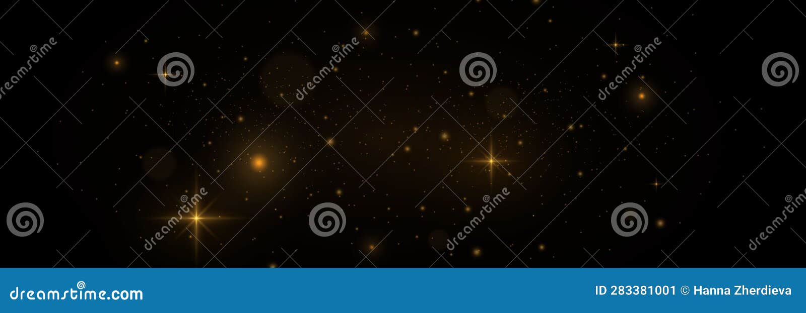 Shiny Particle Effect. Vector Sparkles on a Black Background. Christmas ...