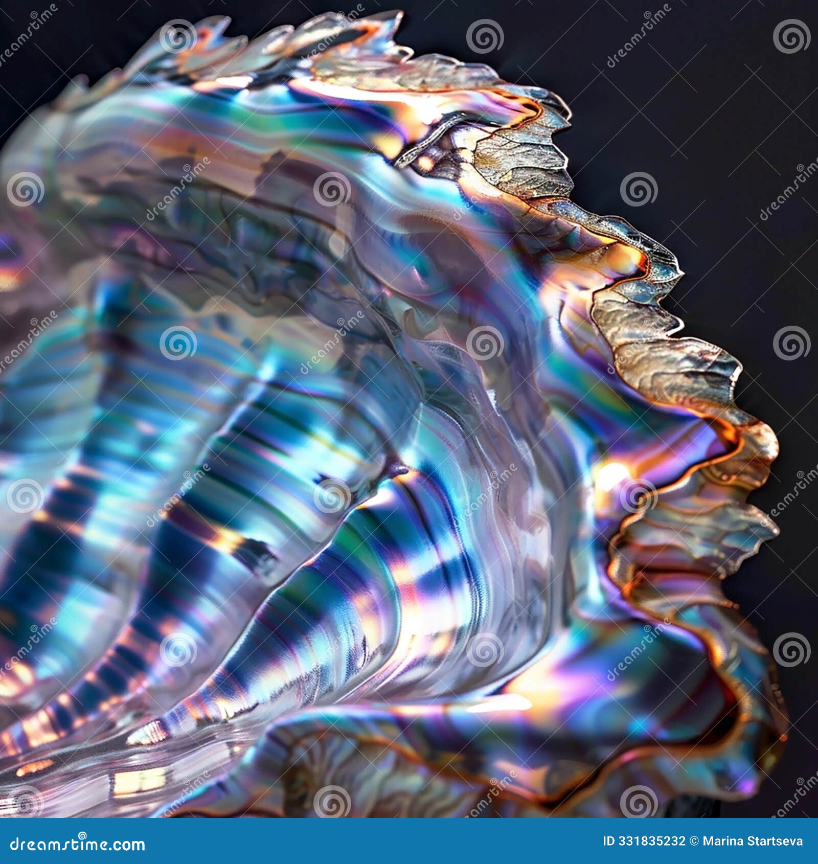 Shiny Pearl Blue Background with Waves Stock Illustration ...