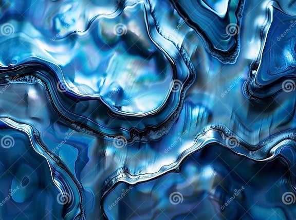 Shiny Pearl Blue Background with Waves Stock Illustration ...