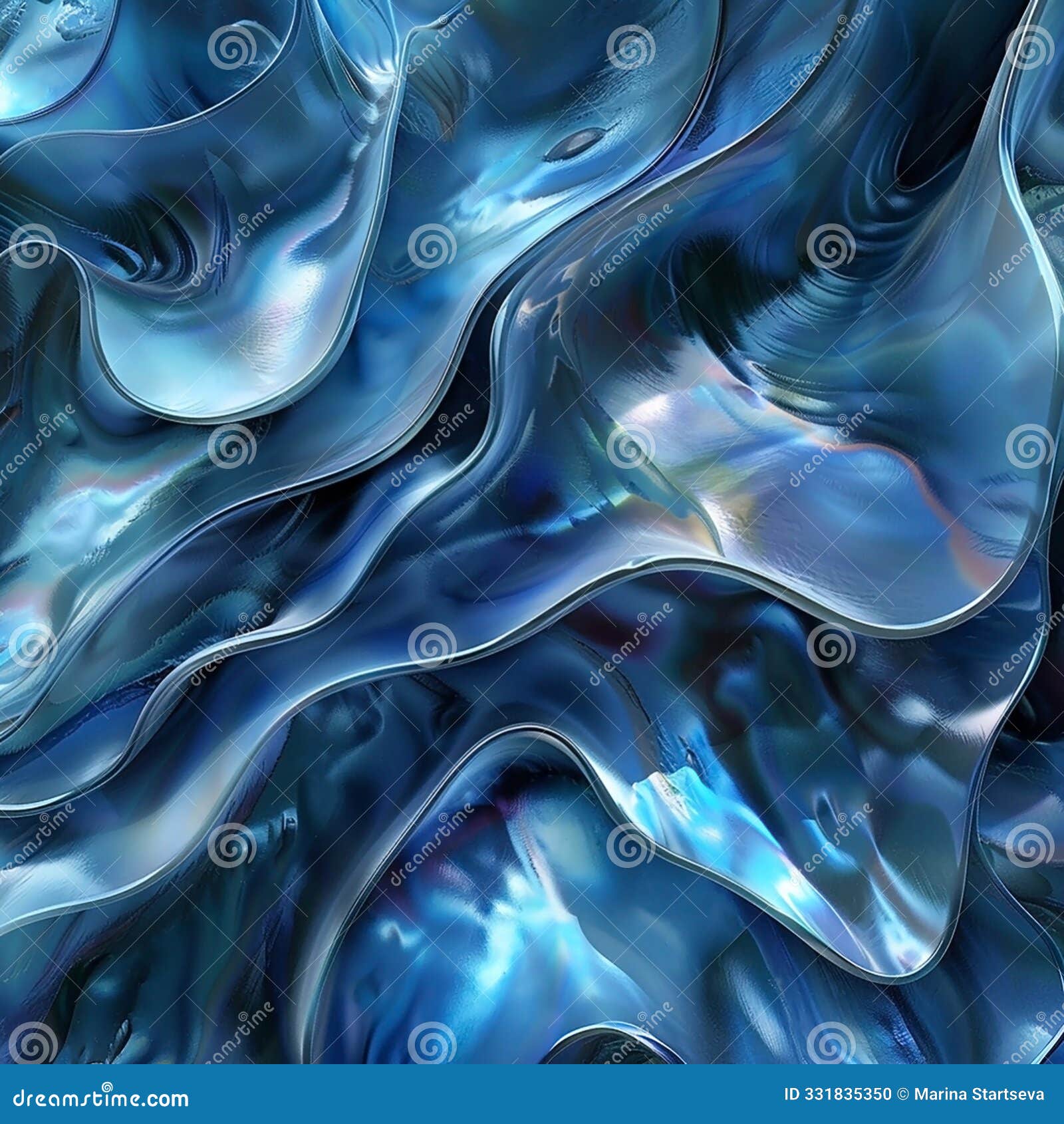 Shiny Pearl Blue Background with Waves Stock Illustration ...