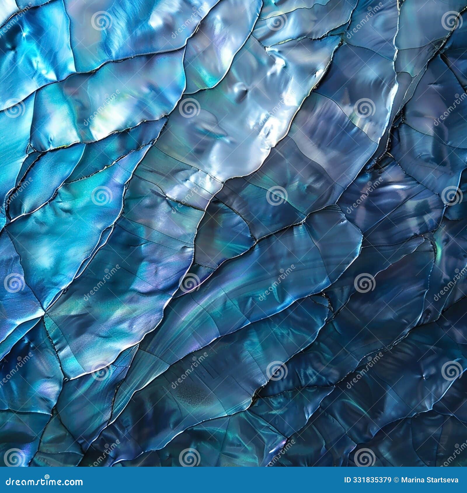 Shiny Pearl Blue Background with Waves Stock Illustration ...