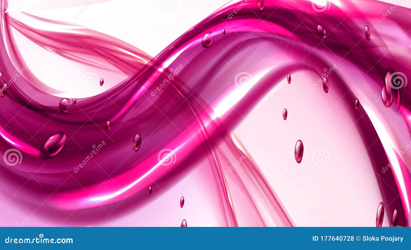 Shiny Pink Glossy Texture Waves Background with Tiny Drops of Liquid 3 ...