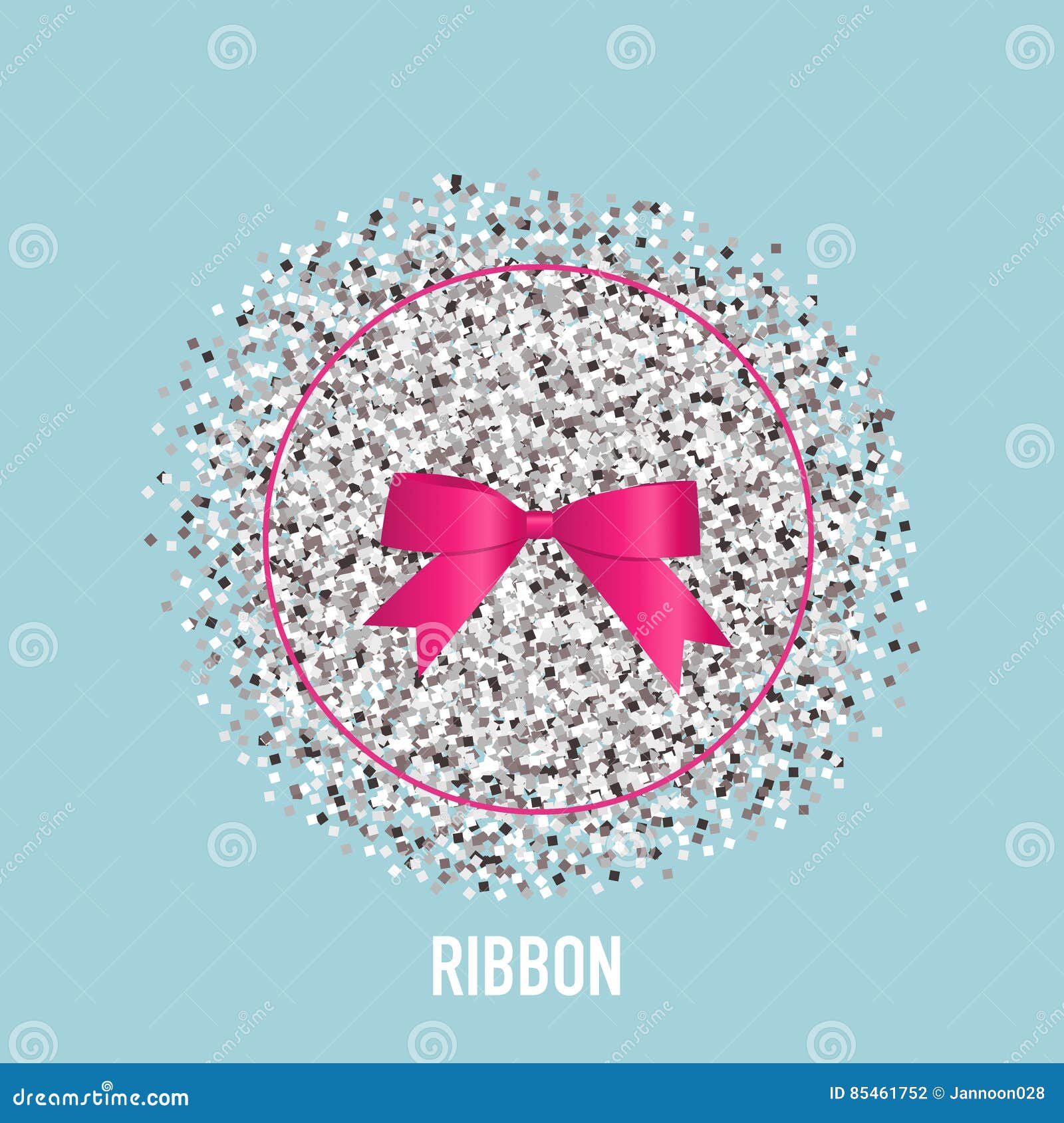 Shiny Pink Ribbon. Vector Illustration Stock Vector - Illustration of ...