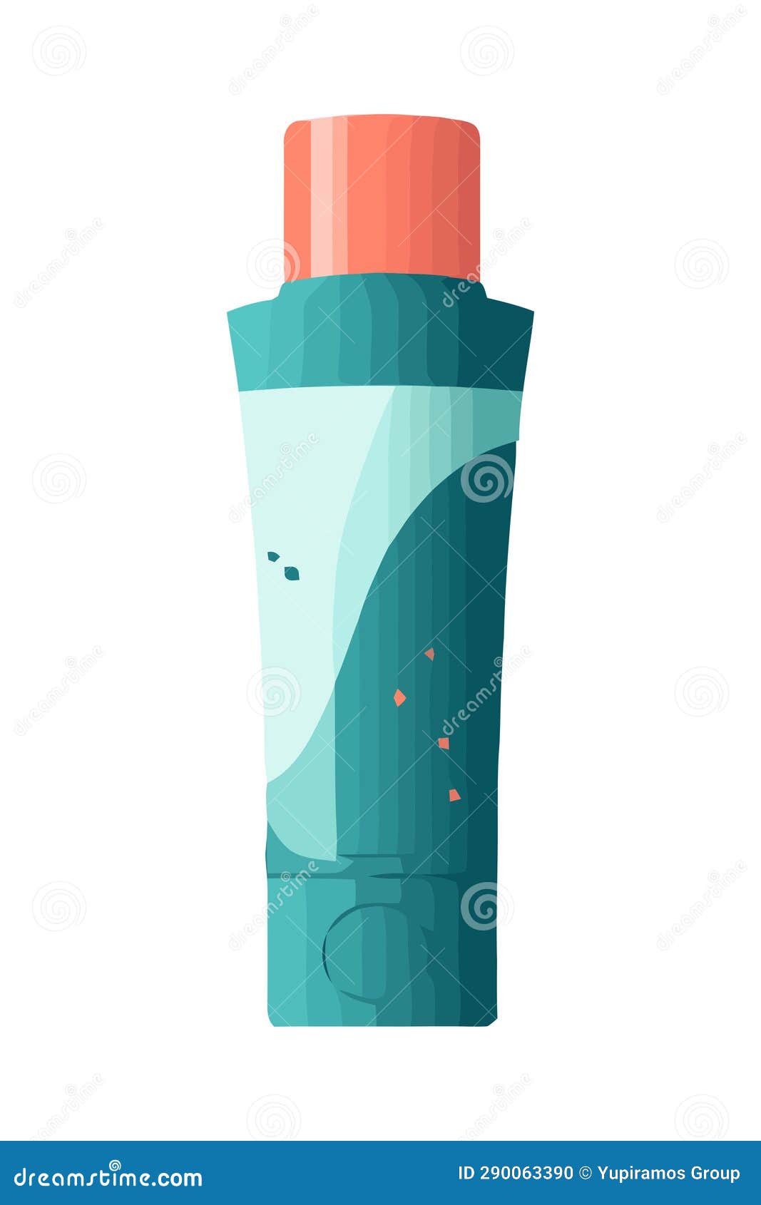 Shiny Plastic Bottle Icon with Blue Liquid Stock Illustration ...