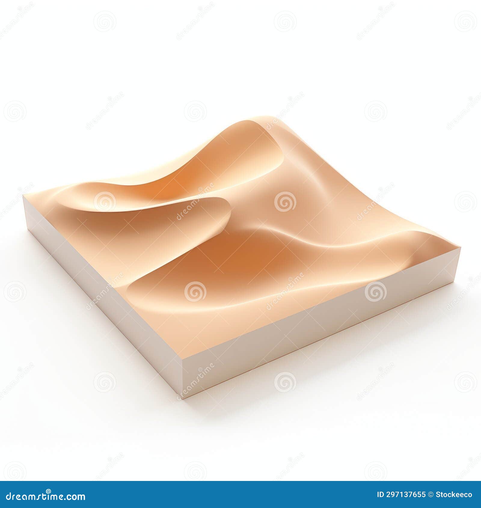 Shiny Plastic Isometric Dune Model on White Background Stock ...