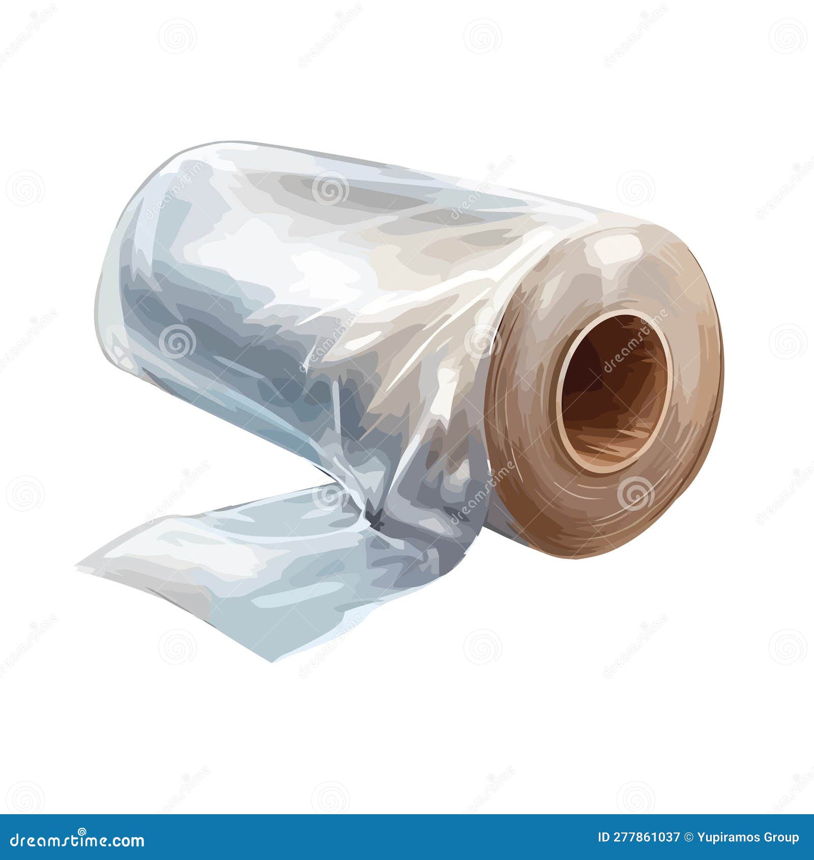Shiny plastic Rolled up stock vector. Illustration of shiny - 277861037