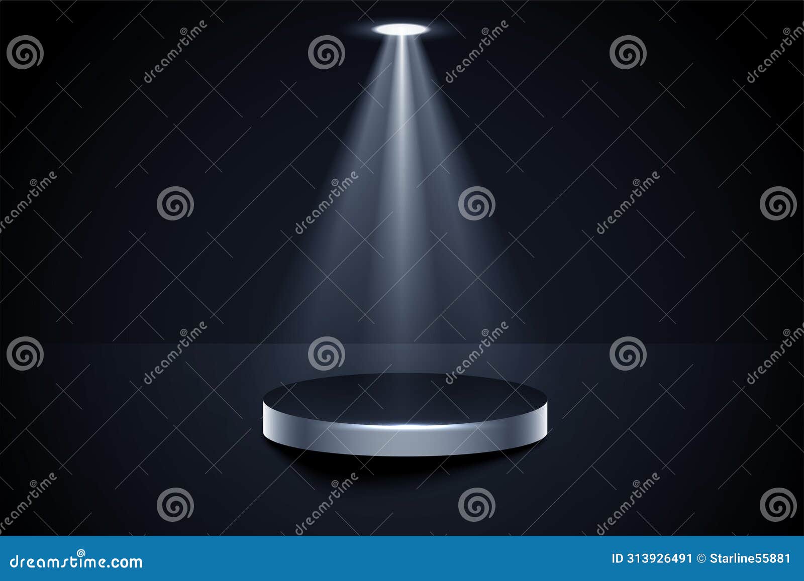 Shiny Podium Stage with Spotlight Focus Background Stock Vector ...