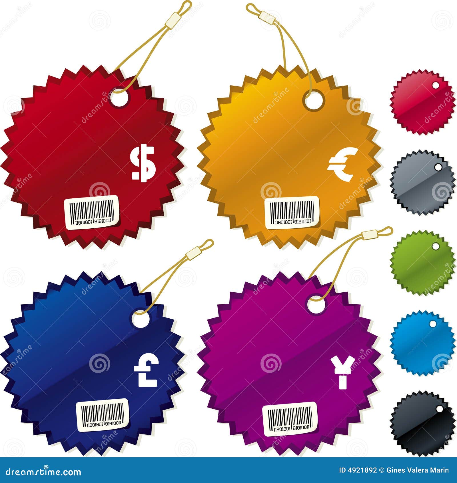 Shiny price tags stock vector. Illustration of money, space - 4921892