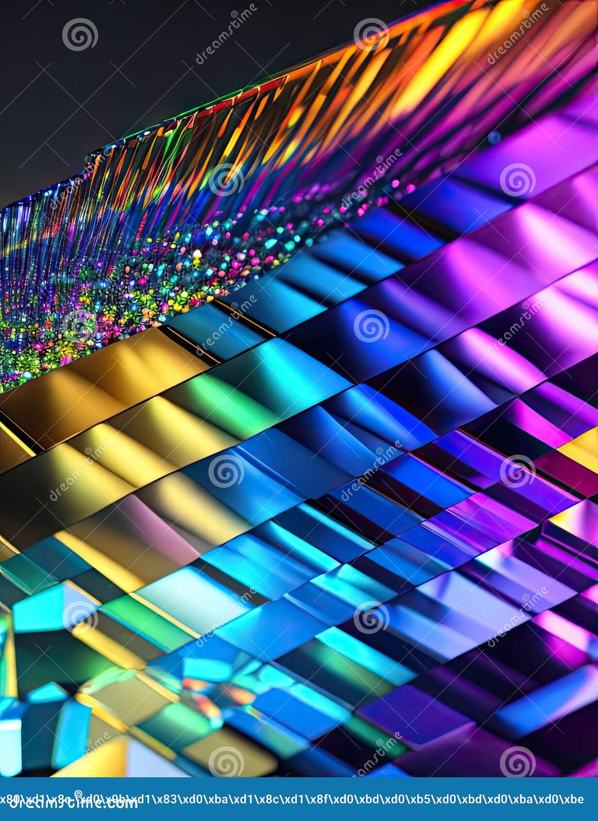 Shiny Prismatic Grid Background, Ai Generative Stock Photo - Image of ...