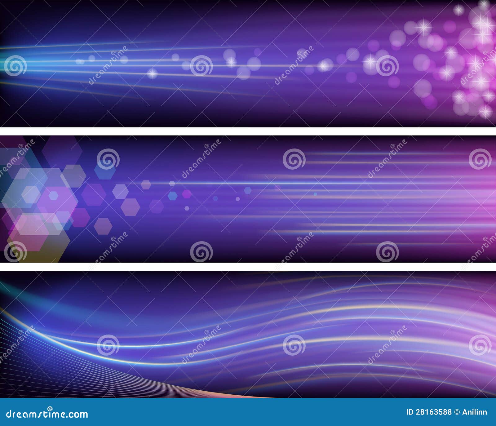 Shiny purple banners stock vector. Illustration of border - 28163588