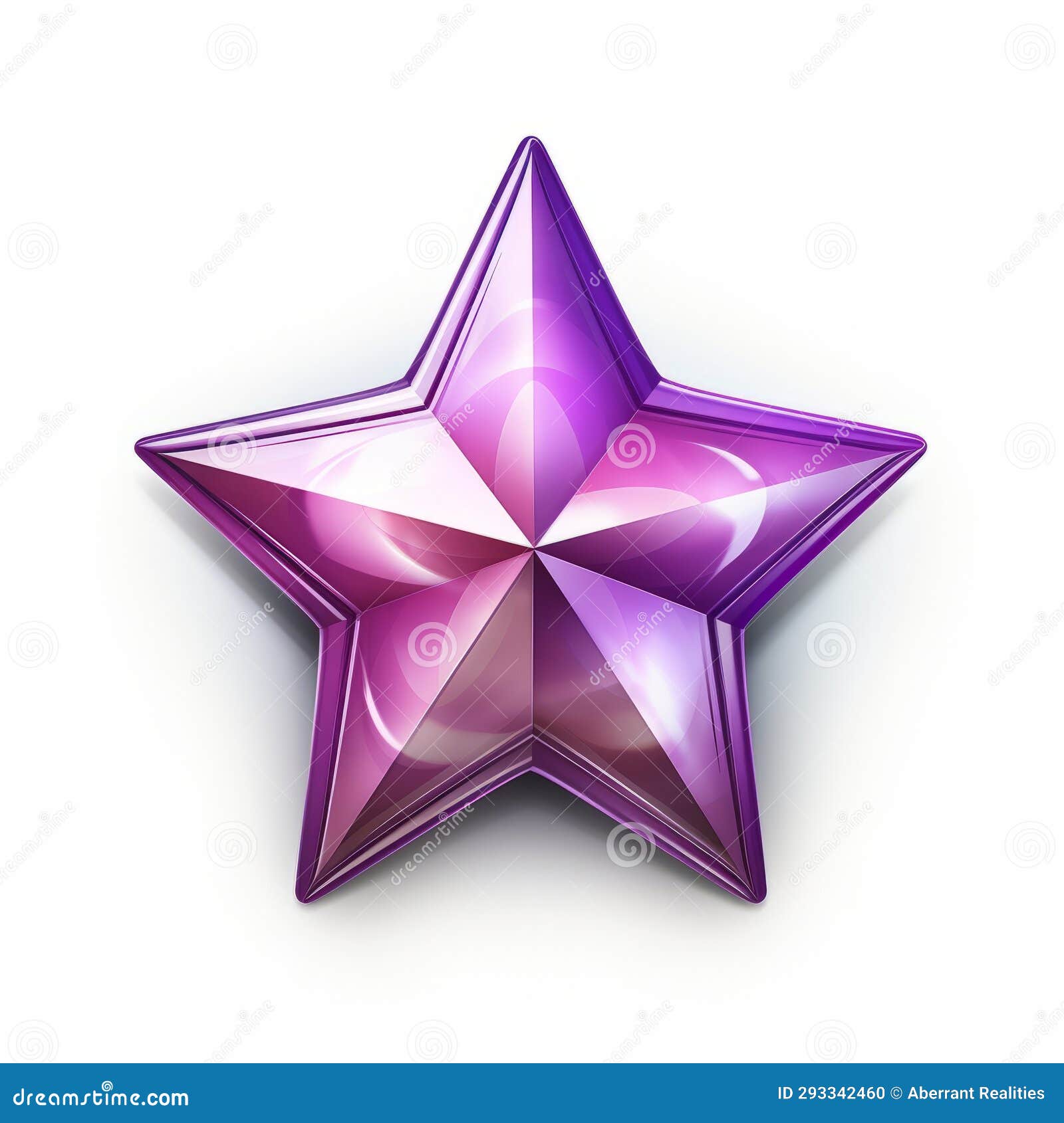 A Shiny Purple Star on a White Background Stock Illustration ...