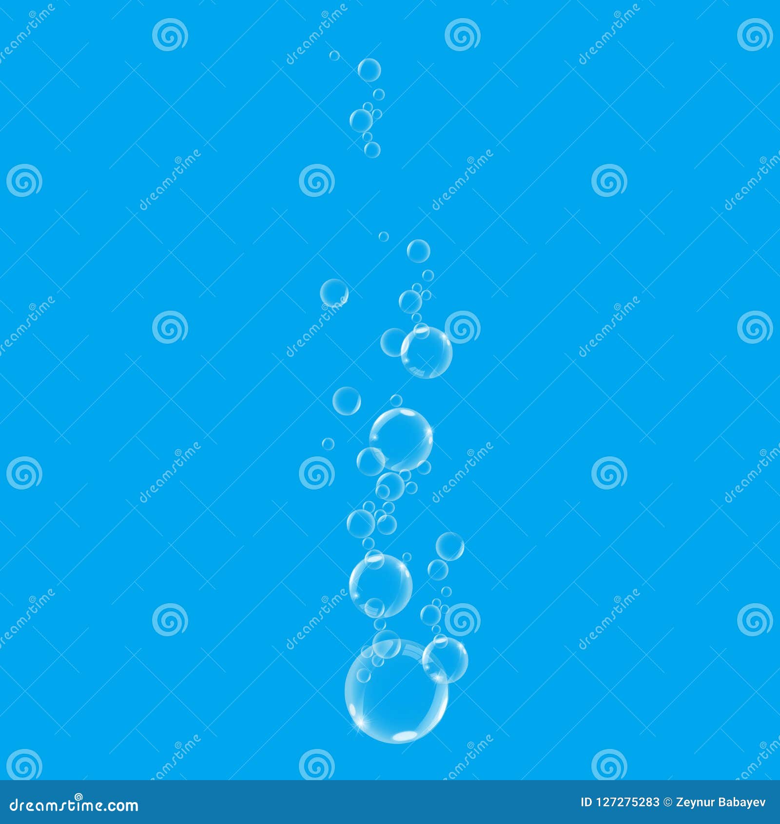 Shiny Quality Group of Bubbles Rising from Bottom To Top. Vector ...