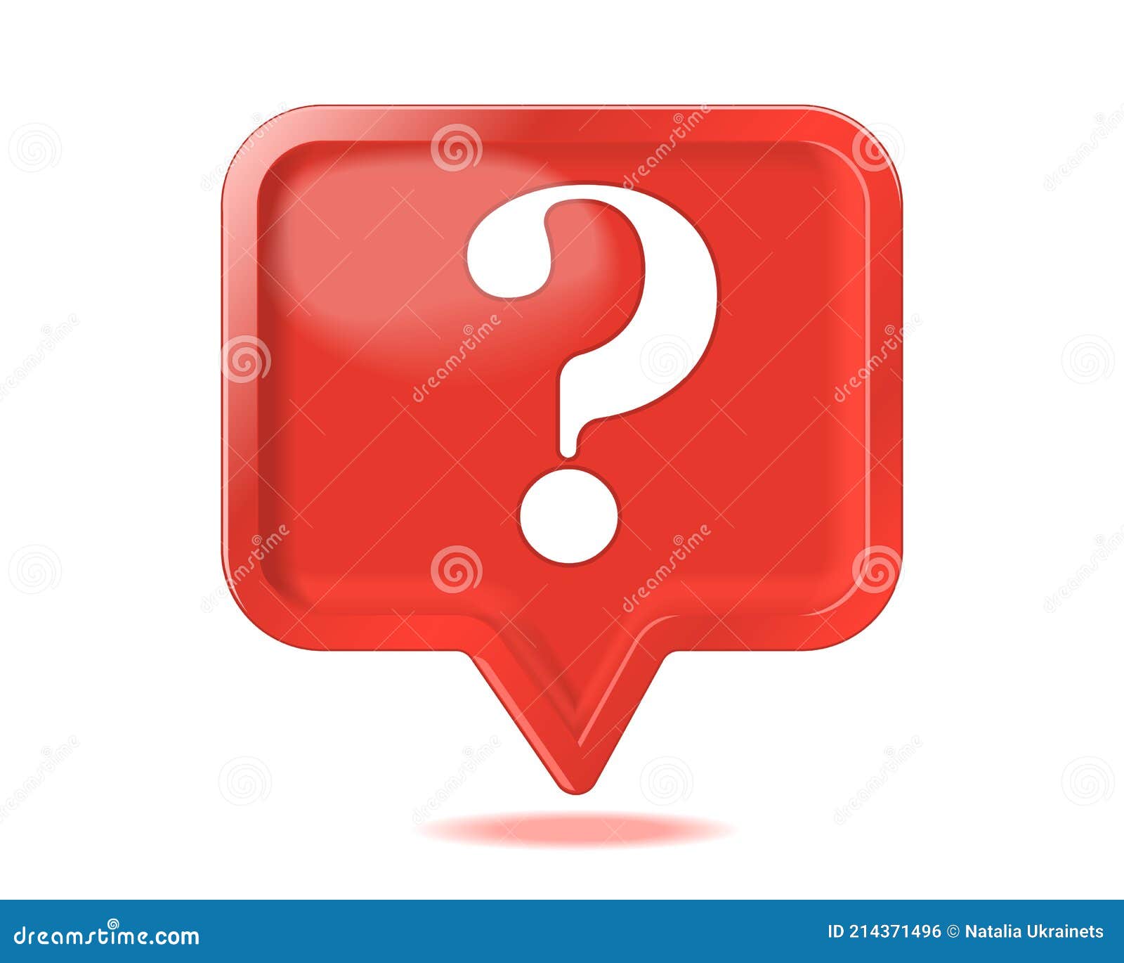 Shiny Question Mark in Red Rounded Square Pin Stock Vector ...