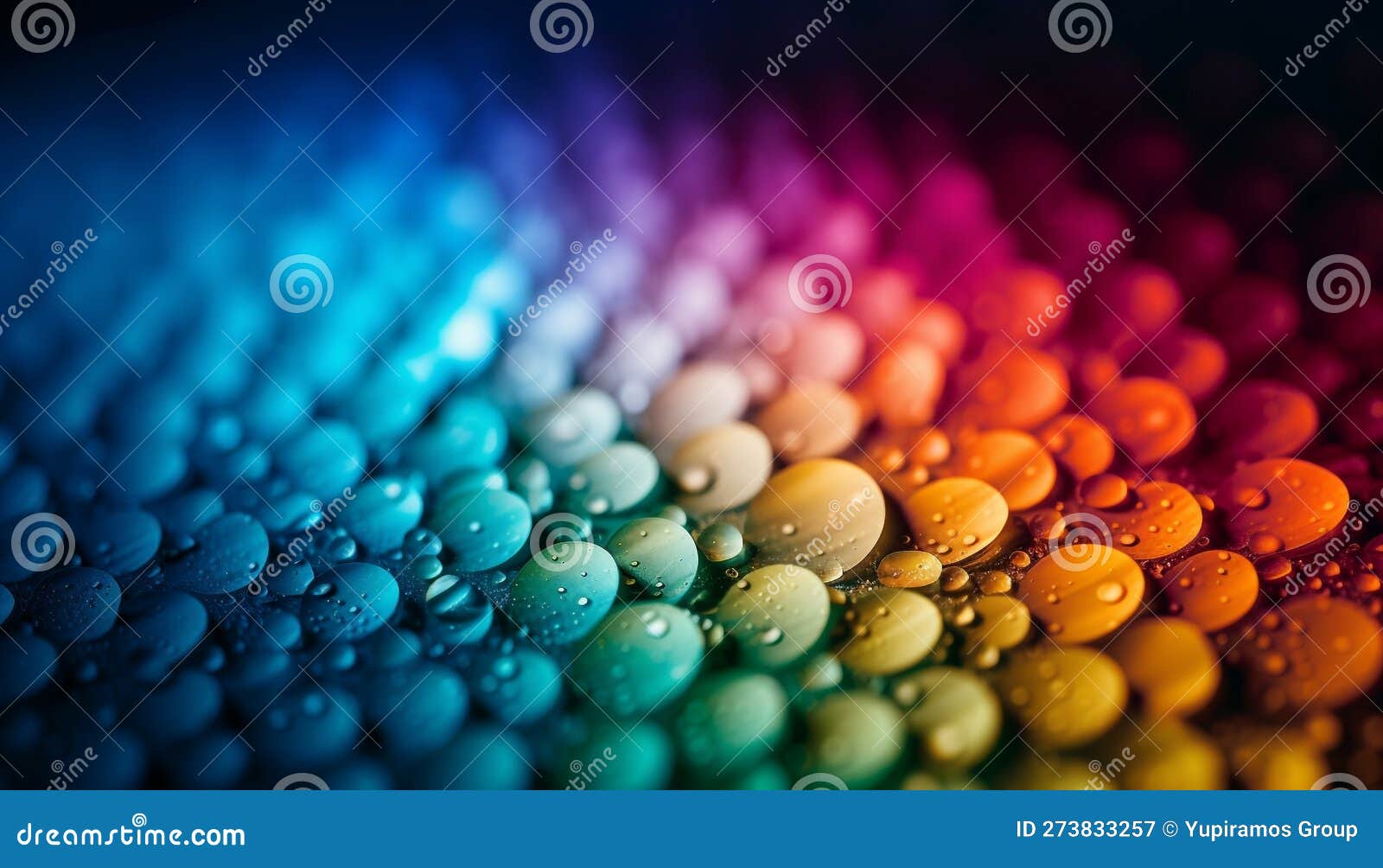 Shiny Raindrop on Abstract Blue Water Surface Generated by AI Stock ...
