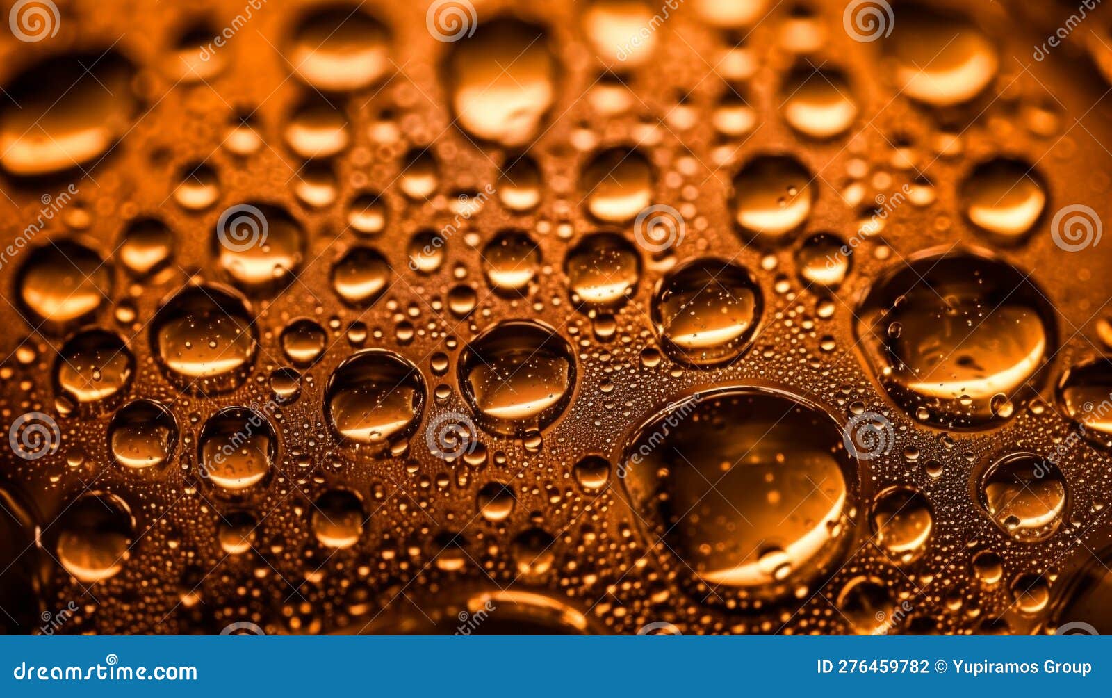 Shiny Raindrop on Glass, Metallic Reflection Spotted Generated by AI ...