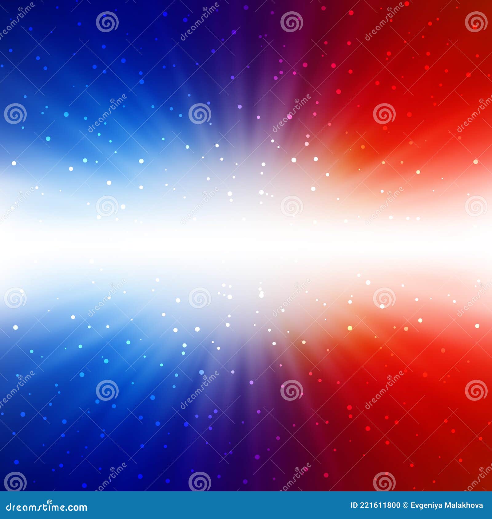 Shiny Rays on Blue and Red Background - Abstract Template for Your ...