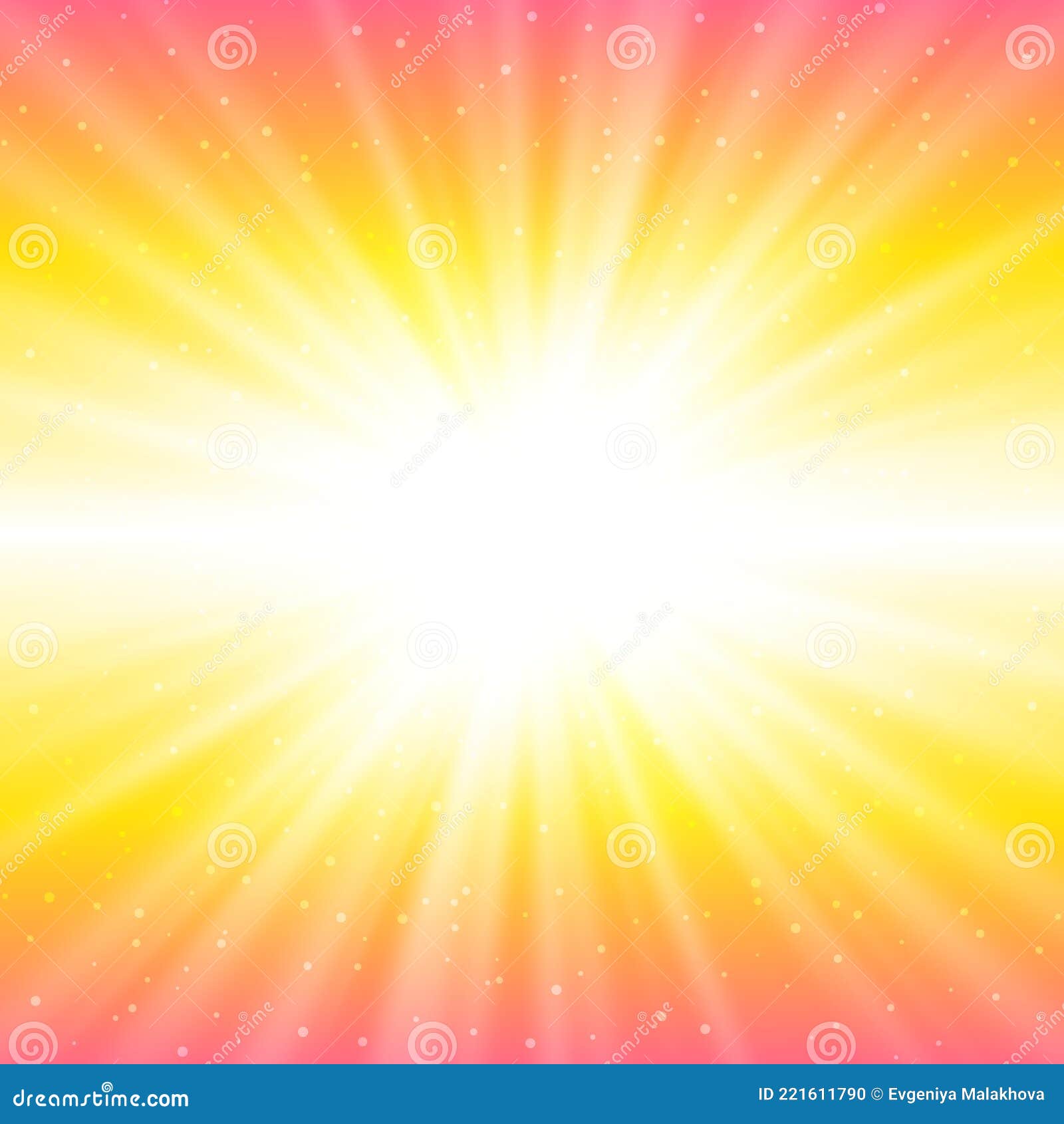 Shiny Rays on Bright Sky Background - Abstract Template for Your Design ...
