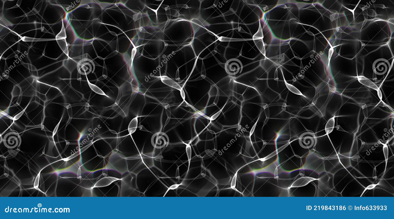 Shiny Rays Reflections in the Water . Water Caustics on Black ...