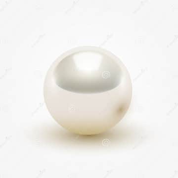 Shiny Realistic White Pearl on White Background Stock Vector ...