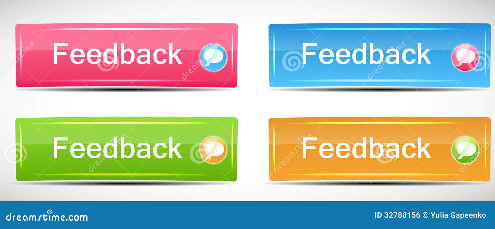 Shiny Rectangle Menu Buttons Vector Illustration Stock Vector ...