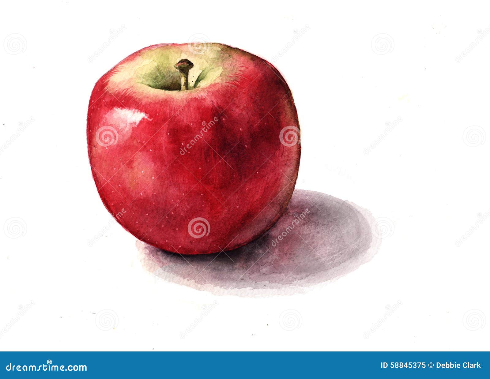 Shiny Red Apple stock illustration. Illustration of health - 58845375