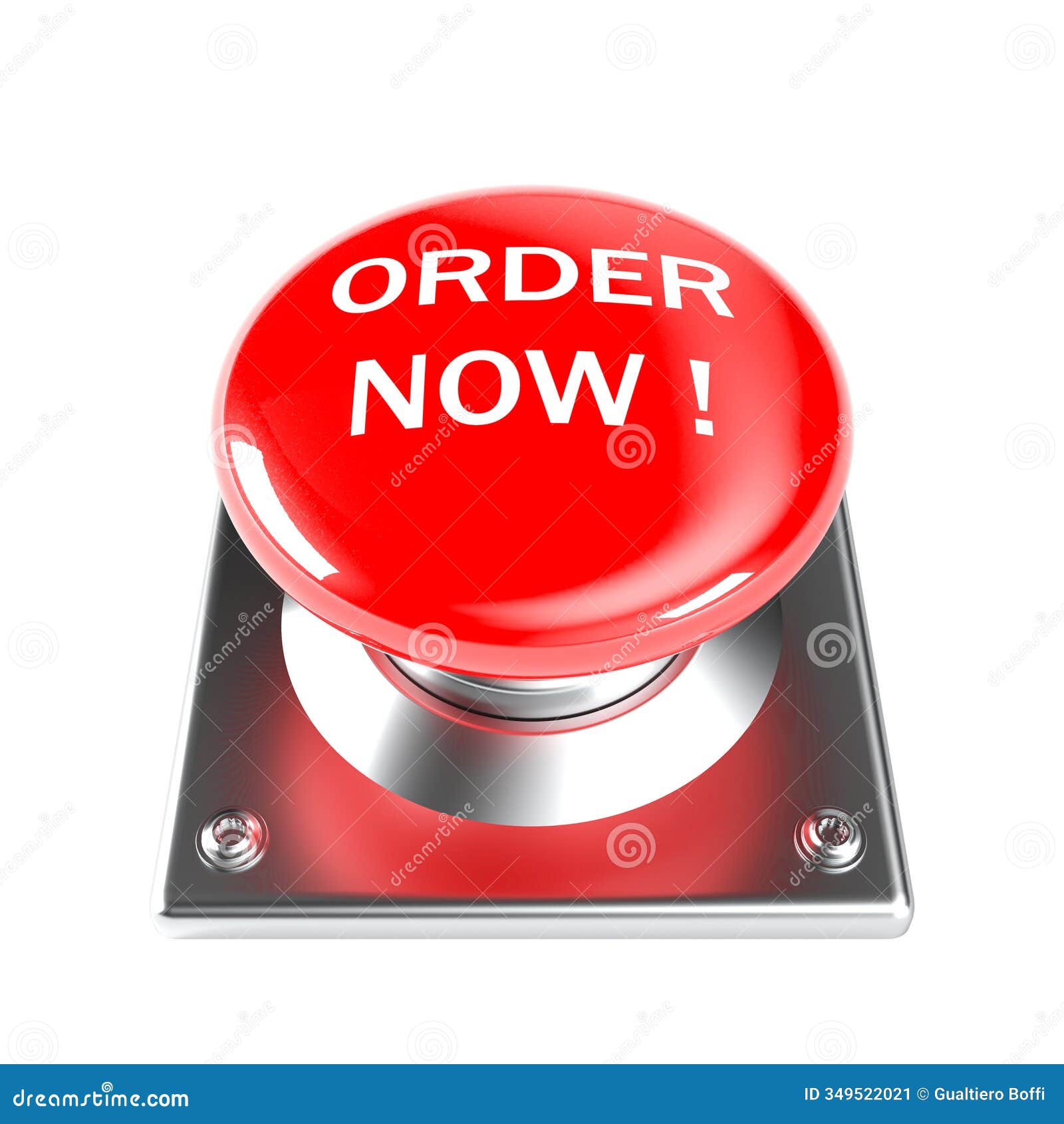 Shiny Red Button with Order Now Stock Illustration - Illustration of ...